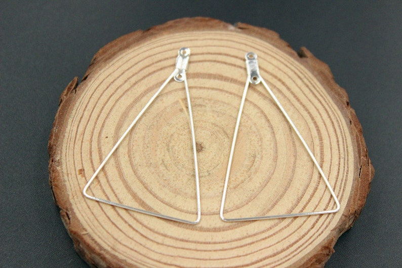 Bulk 50 pcs circle wire triangle connector Earring hoops | Etsy