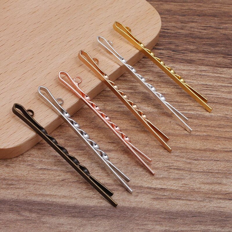 Bulk 50 Pcs Hair Clips Hair Pin Blank Welded Link Ring Brass Base - Etsy