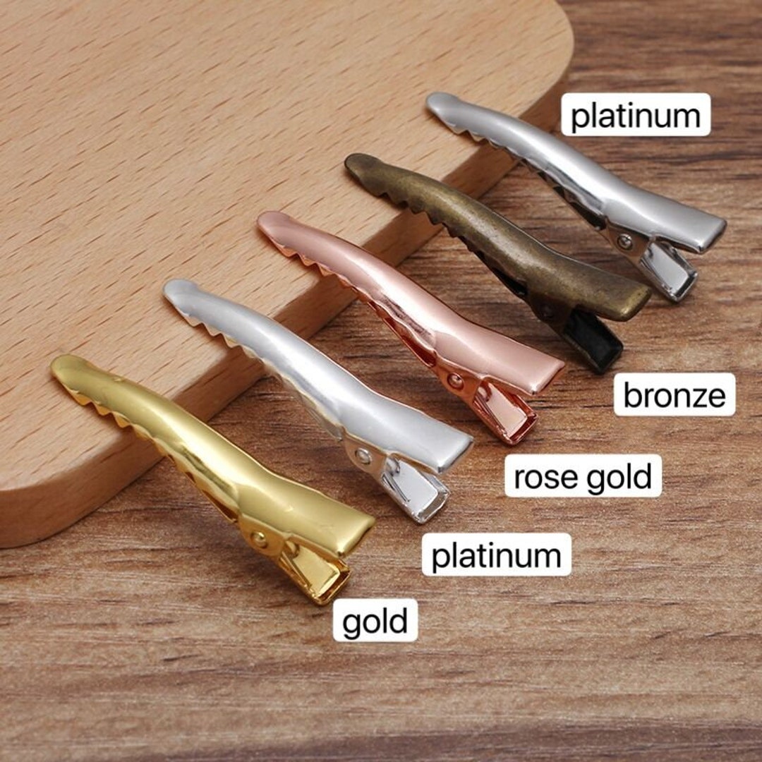 Bulk 100 Pcs Hair Clips Blanks Brass Zinc-iron Metal - Etsy