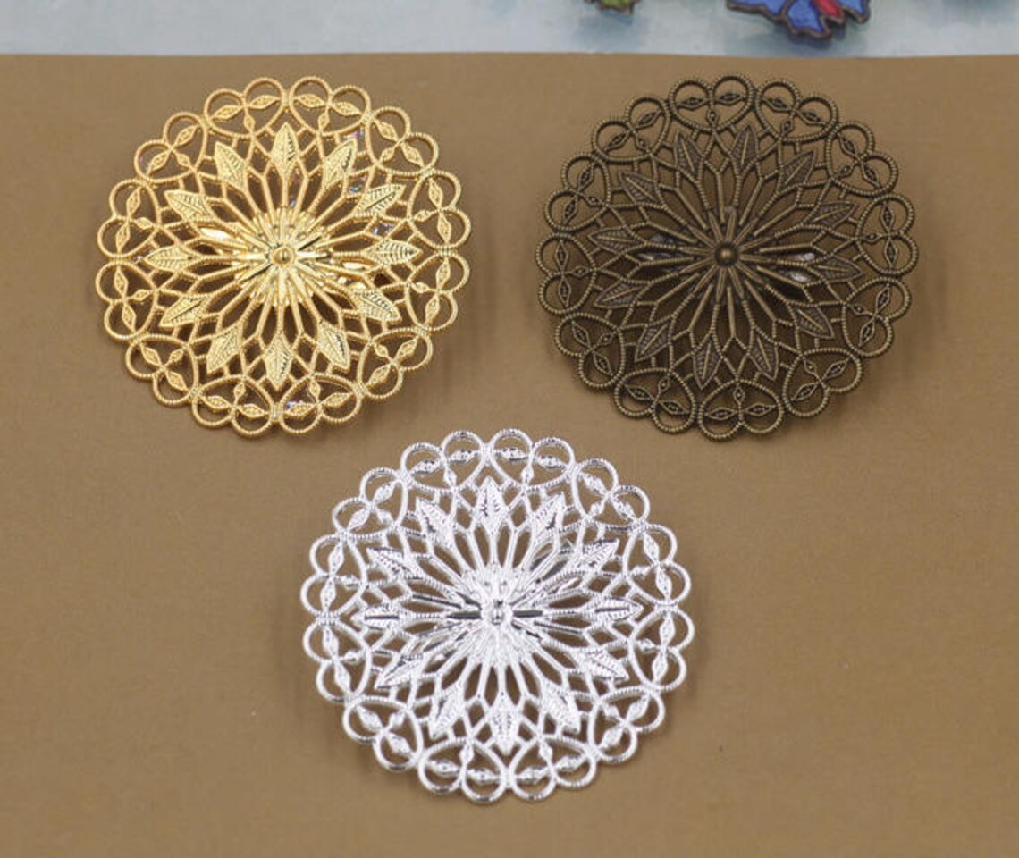 Bulk 20 Pcs Brooch Settings Bezel Blanks Brass Base - Etsy