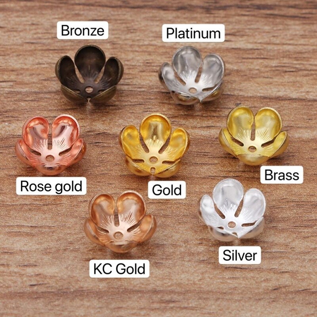 Bulk 100 Pcs Beads Interval Spacer Caps Metal Brass Base - Etsy