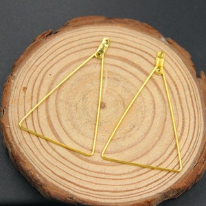 Bulk 50 Pcs Circle Wire Triangle Connector Earring Hoops Lever Back ...