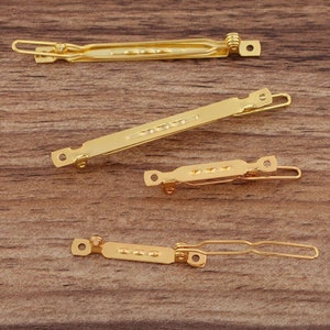 Bulk 50 Pcs Hair Clips With Spring Clip Blanks Brass Base - Etsy