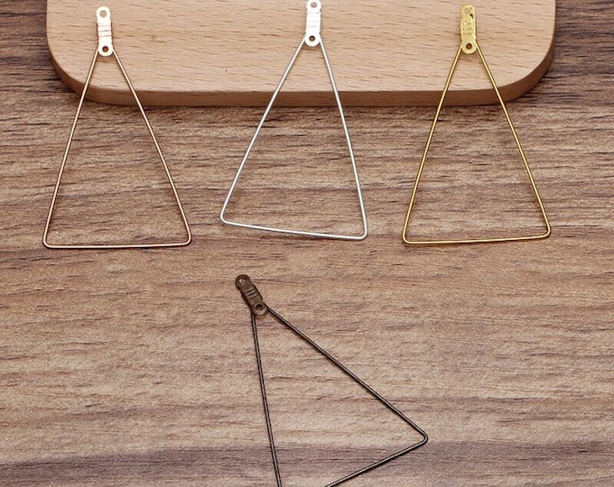 Bulk 50 Pcs Circle Wire Triangle Connector Earring Hoops Lever - Etsy