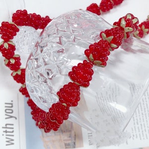 2 Pcs Lampwork Glass Beads Raspberry Fruit Top Quality - Etsy