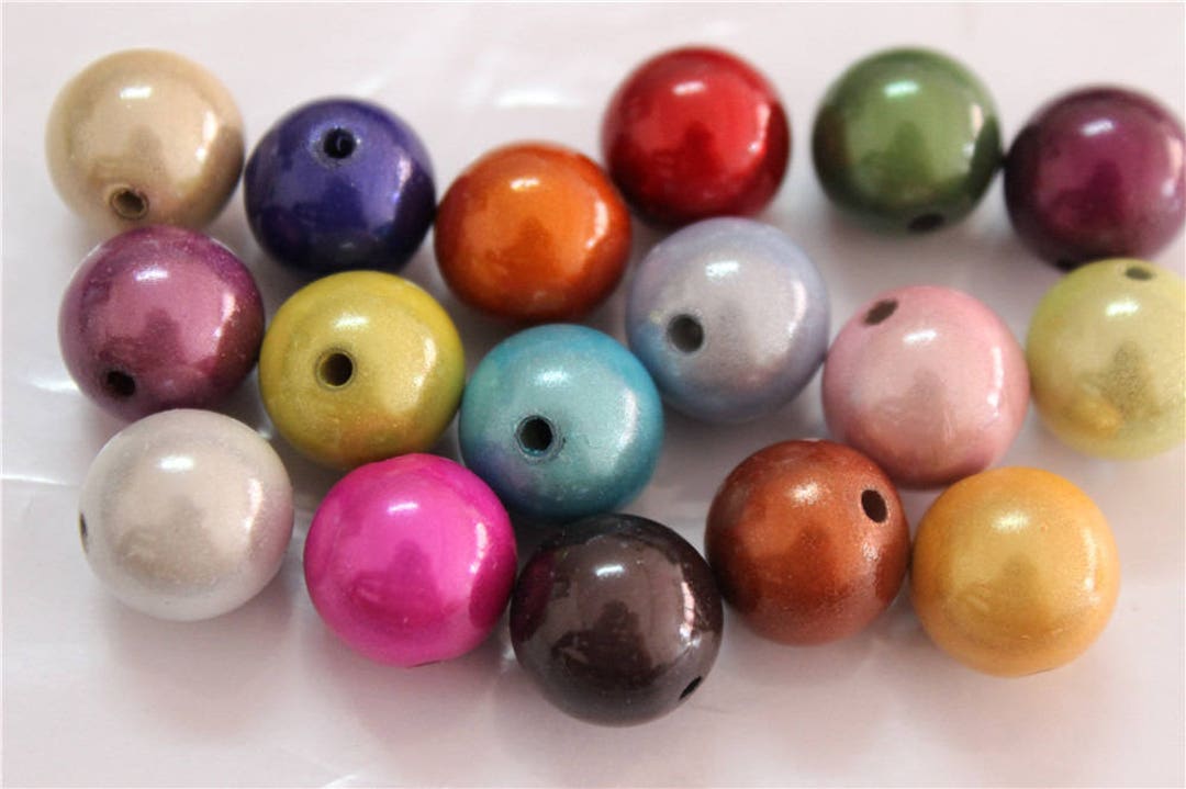 20 Pcs Beads Acrylic Magic Miracle Round Multicolor 14mm - Etsy