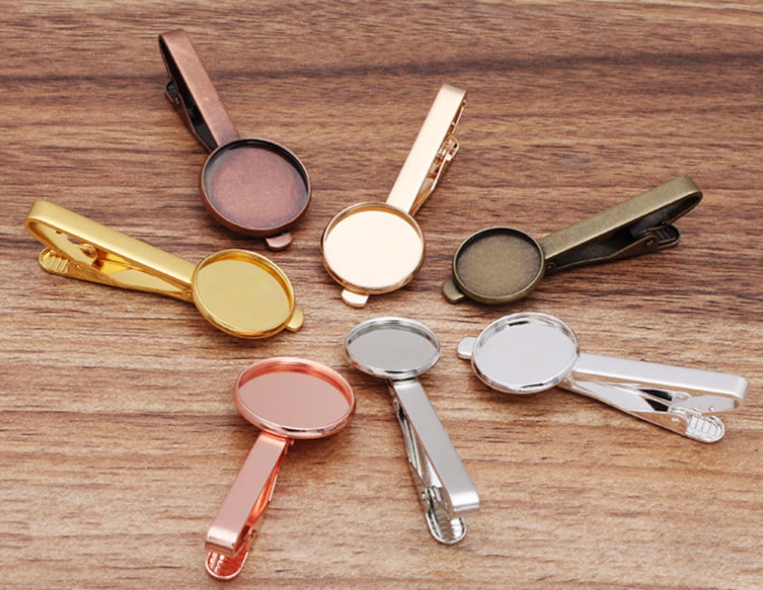 Bulk 10 Pcs Tie Clips Blank Bezel Brass Base - Etsy