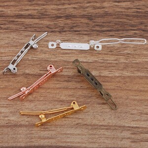 Bulk 50 Pcs Hair Clips With Spring Clip Blanks Brass Base - Etsy