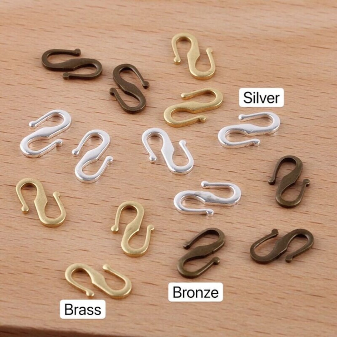 Bulk 200 Pcs Clasp Connector S Shape Metal Brass - Etsy