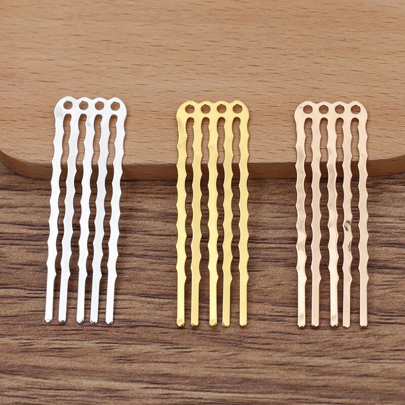 Bulk 20 Pcs Hair Tooth Comb Blanks Hair Accessories Brass Base - Etsy
