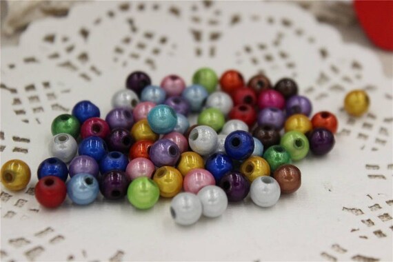 Beads Acrylic Magic Miracle Round 6mm Color Option 15 Colors - Etsy