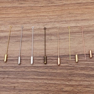 Bulk 50 Pcs Tie Pin, Eye Pin Lapel Pin Tie Tack, Bezel Blank,back ...