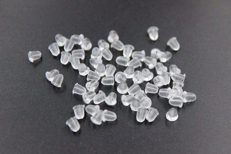 Clear silicon earring backs rubber earring stopper nuts | Etsy