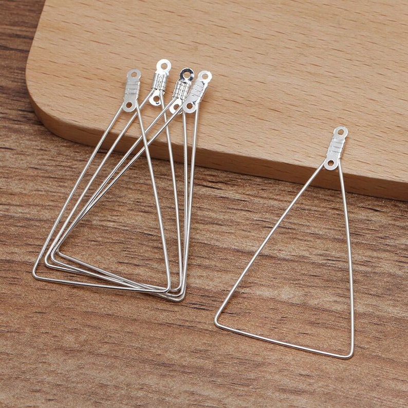 Bulk 50 pcs circle wire triangle connector Earring hoops | Etsy