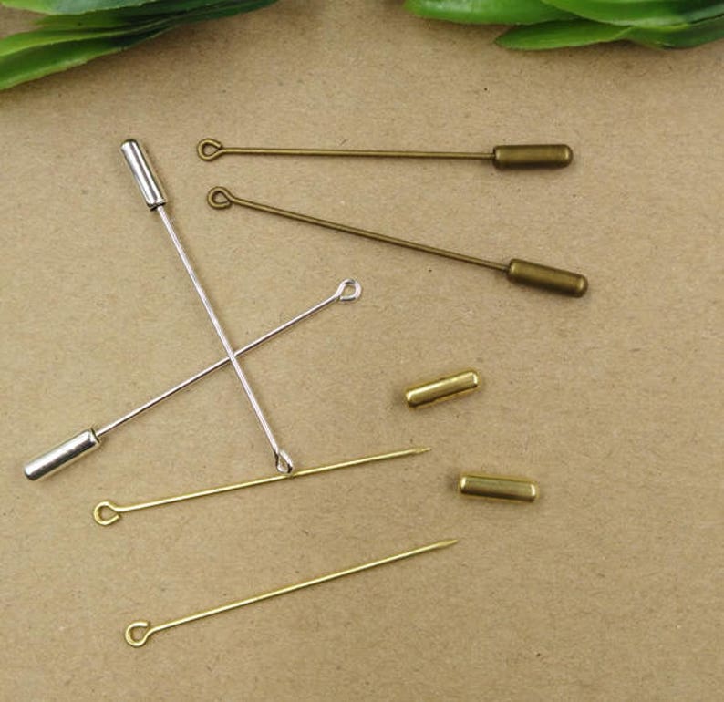 Bulk 50 Pcs Tie Pin, Eye Pin Lapel Pin Tie Tack, Bezel Blank,back ...