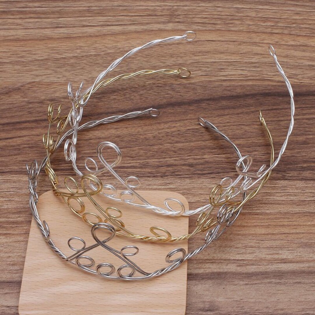 3 Pcs Necklace Chaplet Head Crown Metal Laiton Wire for Jewelry Making ...
