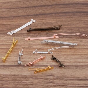 Bulk 50 Pcs Hair Clips With Spring Clip Blanks Brass Base - Etsy