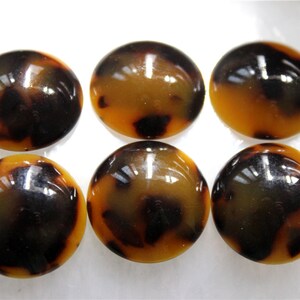 2 Pcs Tortoise Shell Cabochon Acetate Acrylic Round 20mm - Etsy