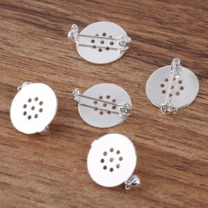 Bulk 20 Pcs Brooch Setting Bezel Blank Brass Base - Etsy