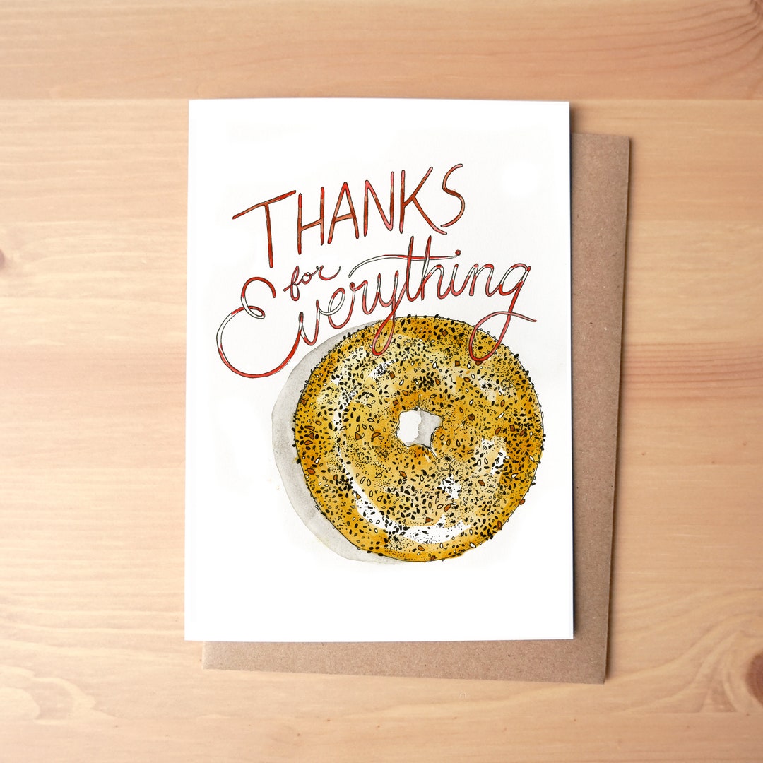Thanks for Everything Greeting Card + Envelope - Etsy