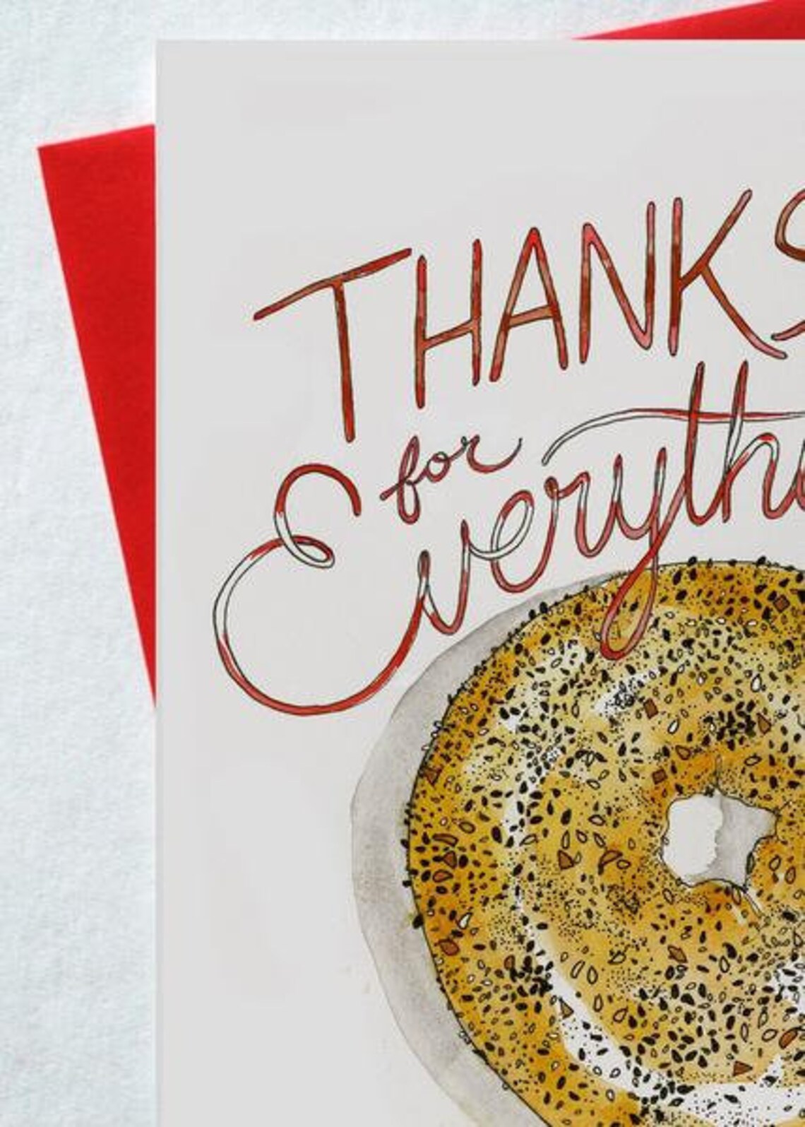 Thanks for Everything Greeting Card + Envelope - Etsy