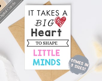 Teacher Thank You Cards Digital Download End of Year Card Teacher ...