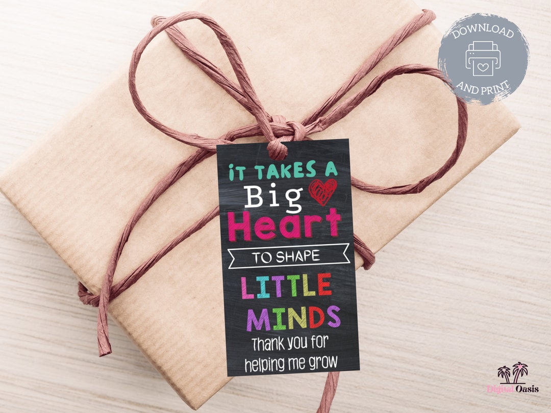 Printable Teacher Appreciation Gift Tag, Thank You Teacher Tag, End of ...