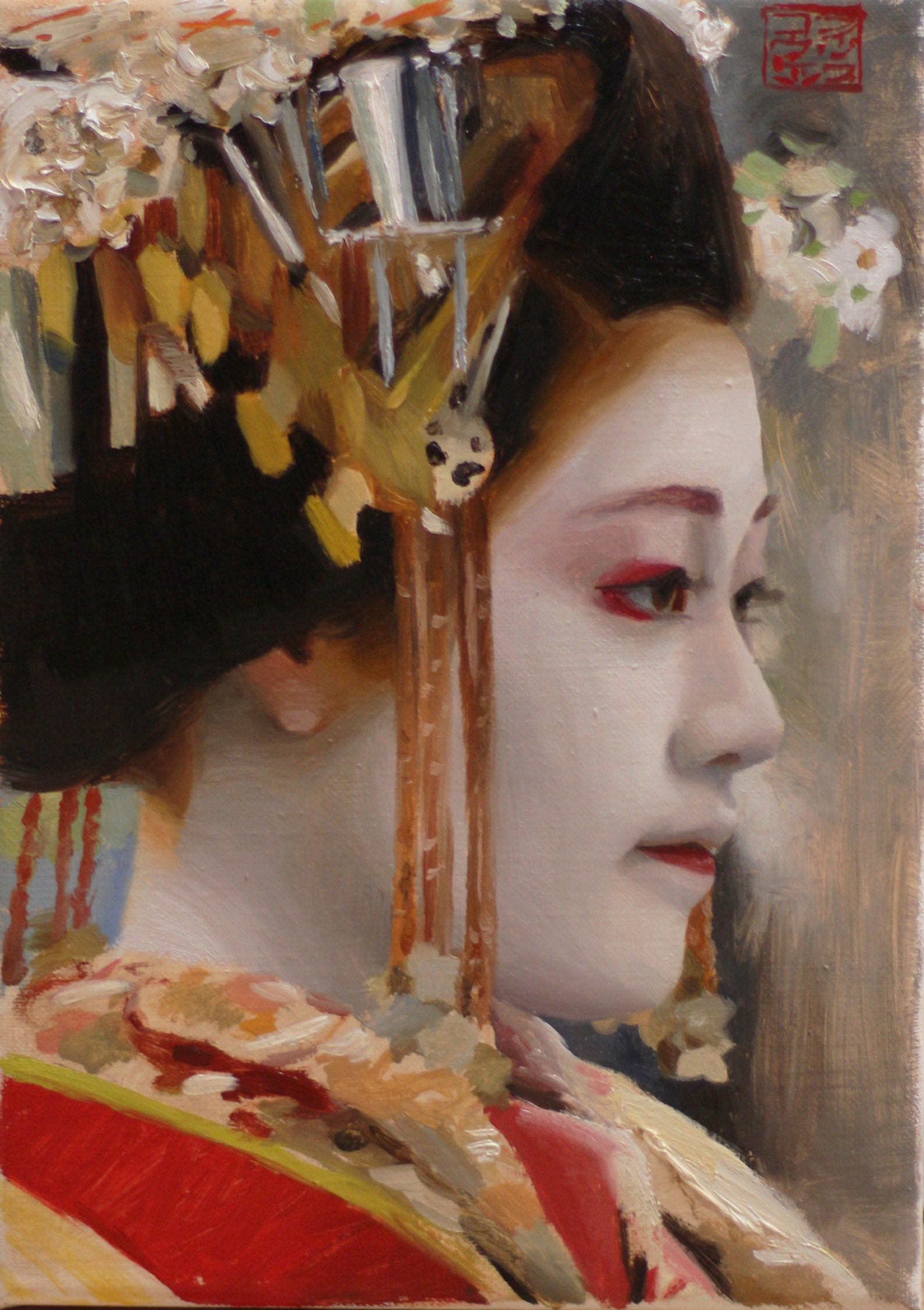 Tayuu Signed 8 x 10 Print of an Original Painting Japanese Geisha Art ...