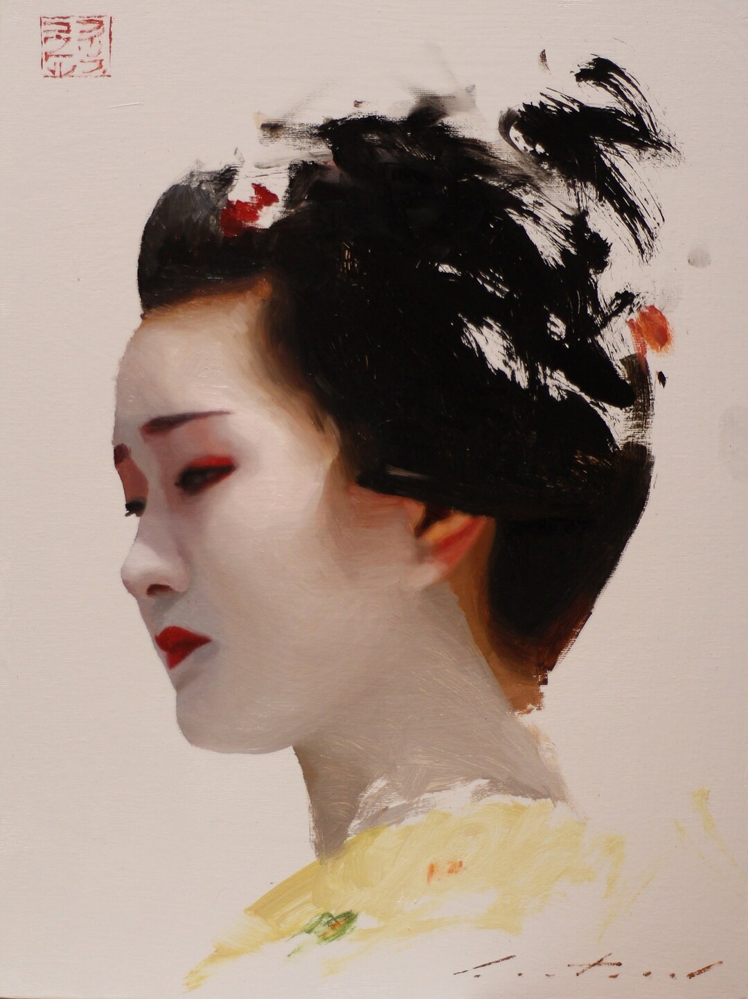 Tomoko - Signed 11" X 14" Print of an Original Painting - Japanese ...