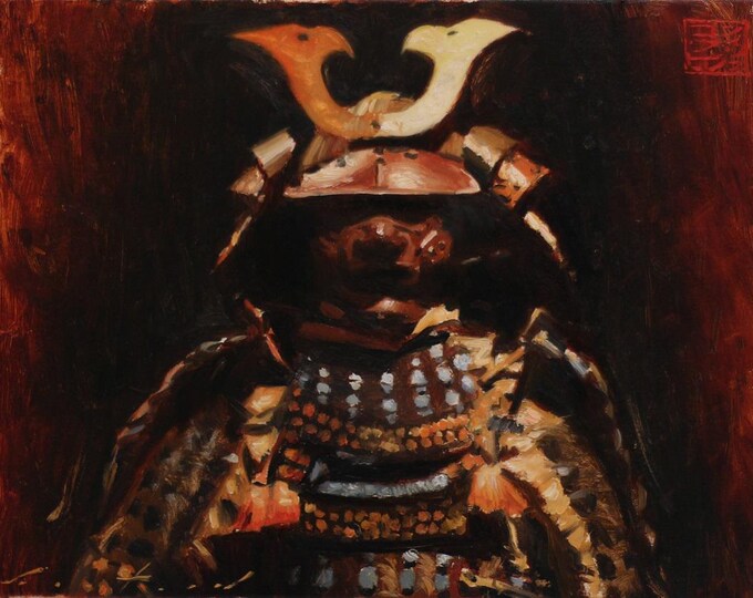 Samurai - Oil Painting on 11" X 14" Canvas - Japanese Art Asian Artwork ...