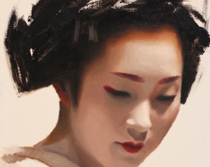 Chizu (impermanence) - Oil Paint on 11" X 14" Canvas Board - Japanese ...
