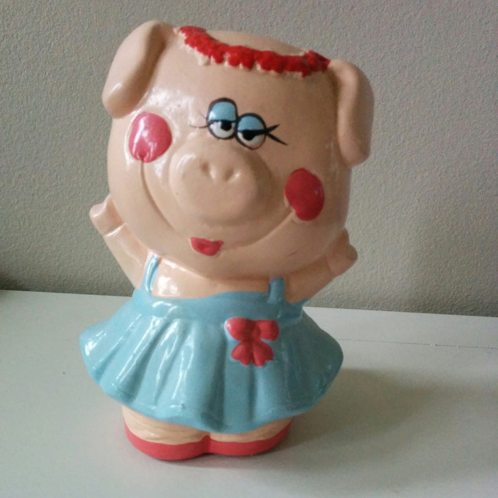 Vintage Ceramic Coin Bank Happy and Fun Little Piglets Piggy Bank From ...