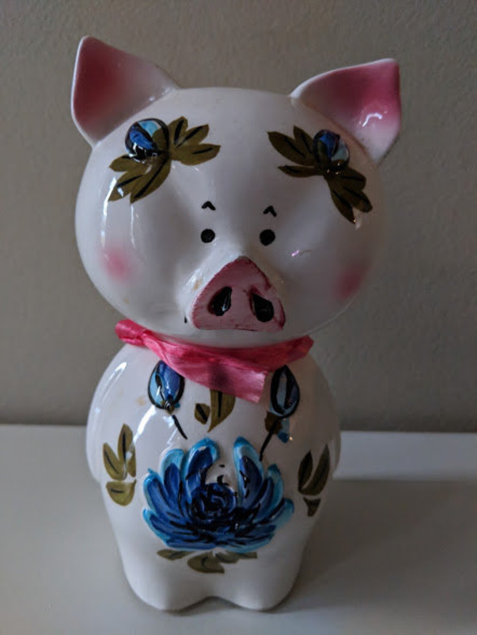 Porcelain Ceramic 3D Floral Piggy Bank | Etsy