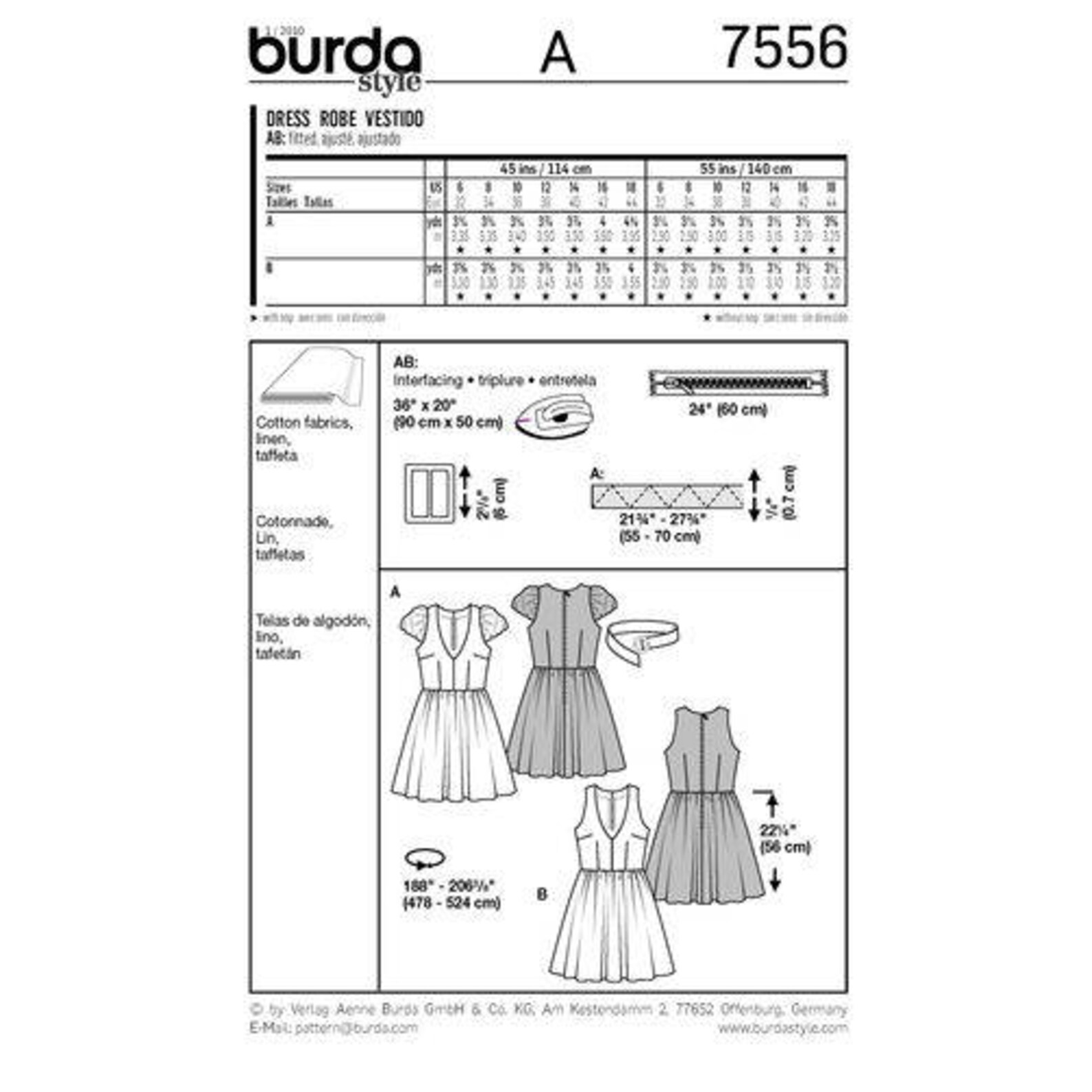 Misses Dress. Burda Young Kleid Robe Dress Vestido Sewing Pattern No ...