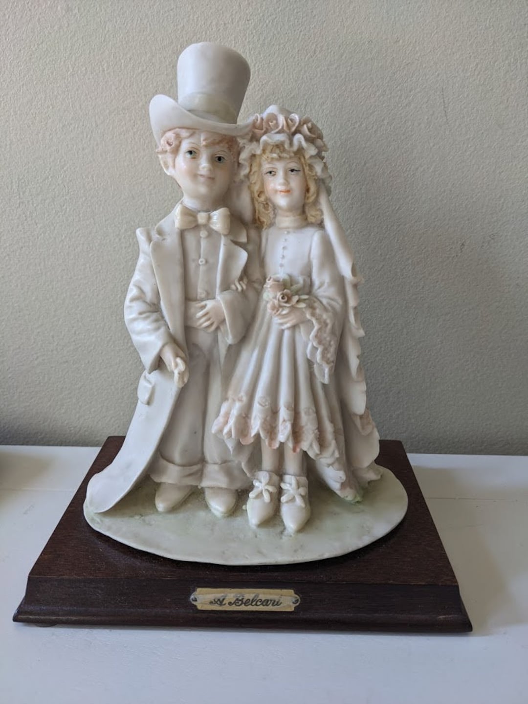 Sale Was 53 Now 45 Vintage A. Belcari Sculpted Figurine, Bride and ...