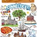 Connecticut State Print. Illustration. the Nutmeg State. - Etsy