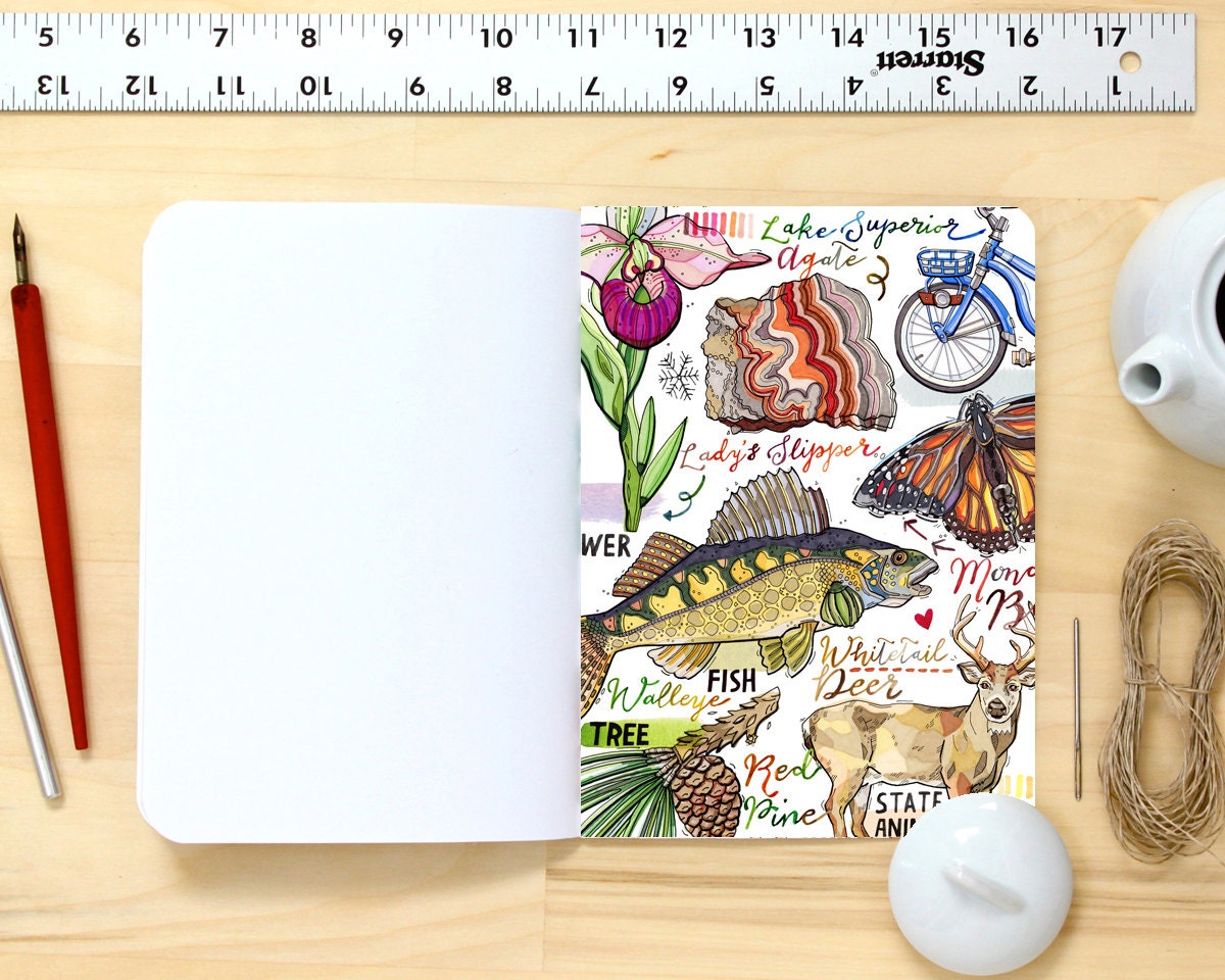 Minnesota Notebook, Blank Journal, Personalized Stationery, State ...