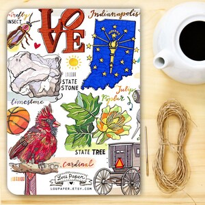 Indiana Notebook, Blank Journal, the Hoosier State. - Etsy