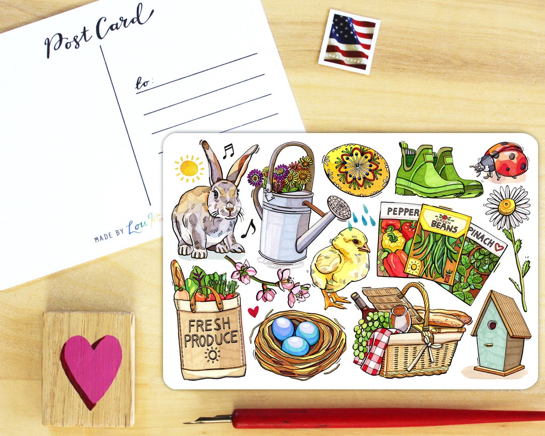 Spring Postcard. - Etsy