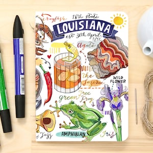 Louisiana Notebook, State Symbols, Blank Journal, New Orleans, Notes ...
