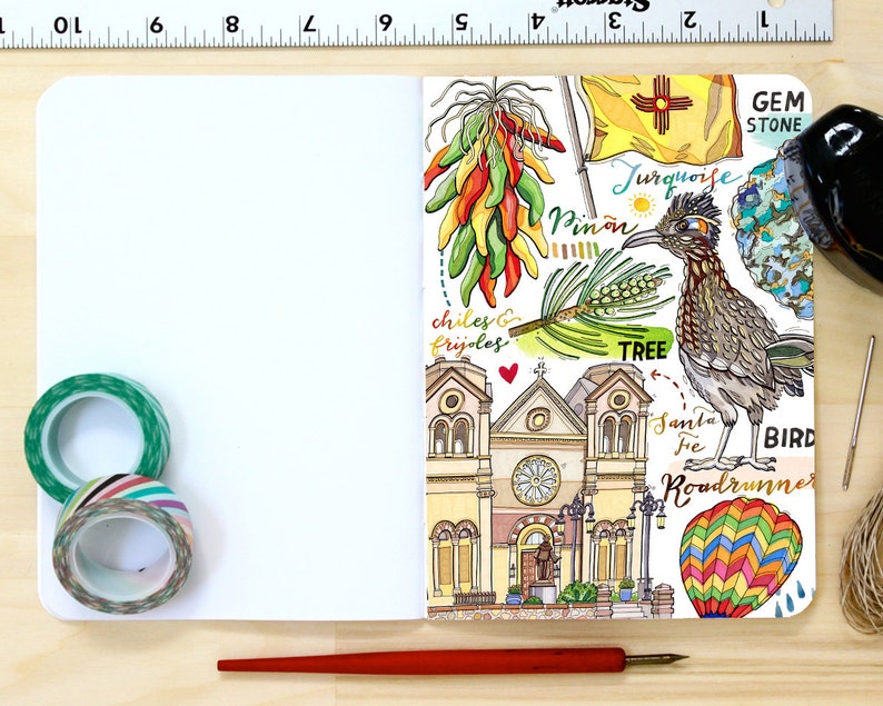 New Mexico Notebook Blank Journal Personalized Stationery | Etsy