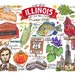 Illinois Print, State Symbols, Home Decor, Illustration, the Prairie ...
