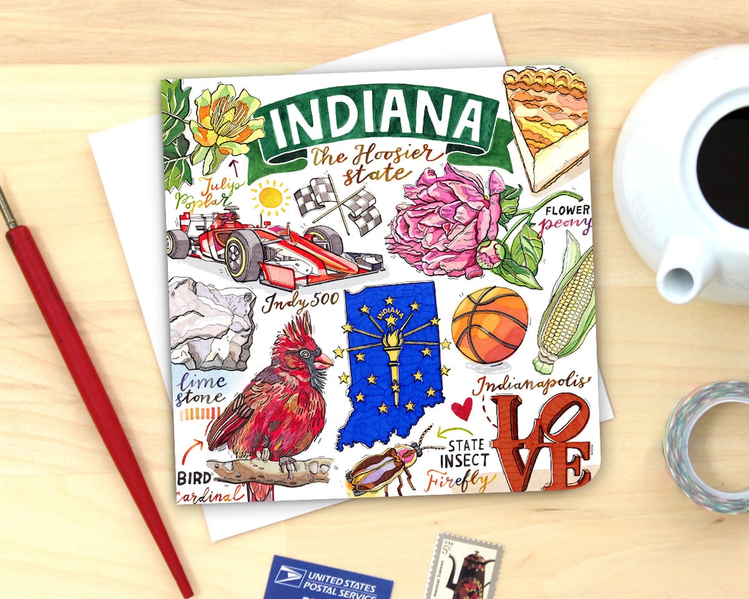 Indiana Notecard. Single or Pack of 4. - Etsy