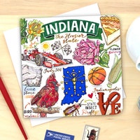 Indiana Greeting Card - Etsy