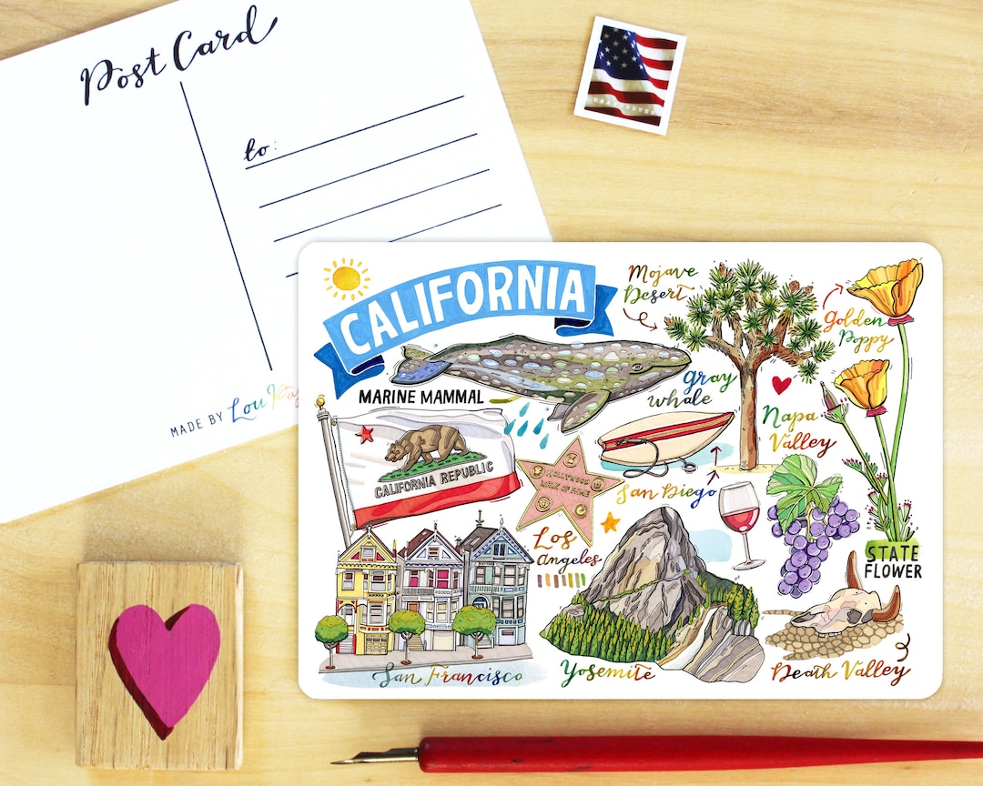 California State Postcard. - Etsy