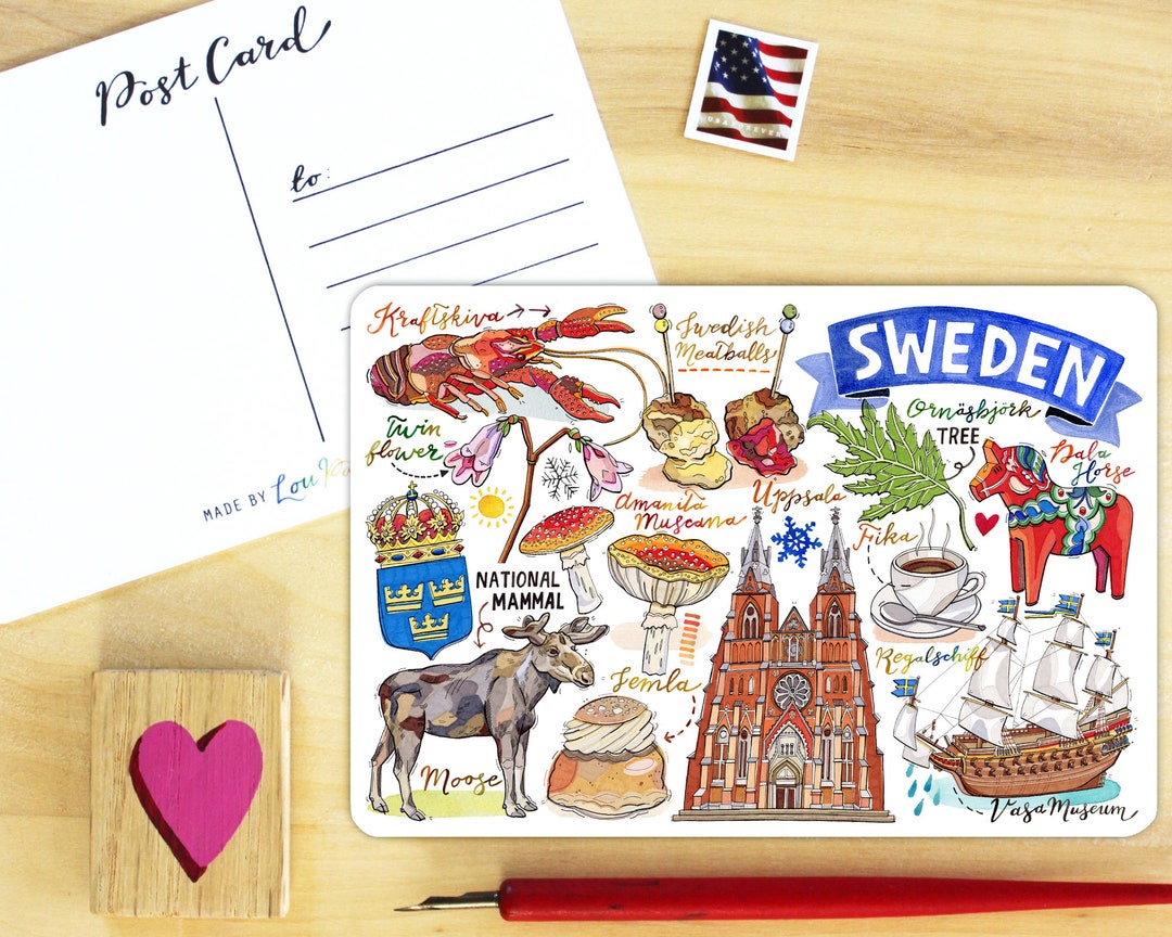 Sweden Postcard. - Etsy