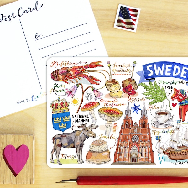 Lou Paper Postcard - Etsy