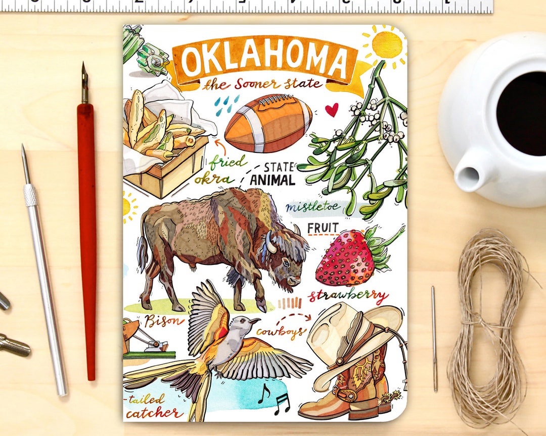 Oklahoma Notebook, the Sooner State. - Etsy