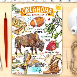 Oklahoma Notebook, the Sooner State. - Etsy