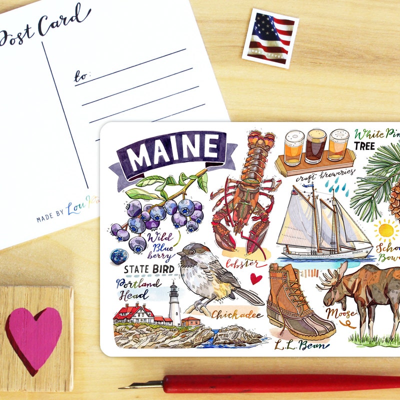Maine Postcards - Etsy